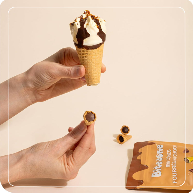 Bitecone™ Cioccolato Fondente – Mini Coni Golosi al Cacao — La Bottega ...