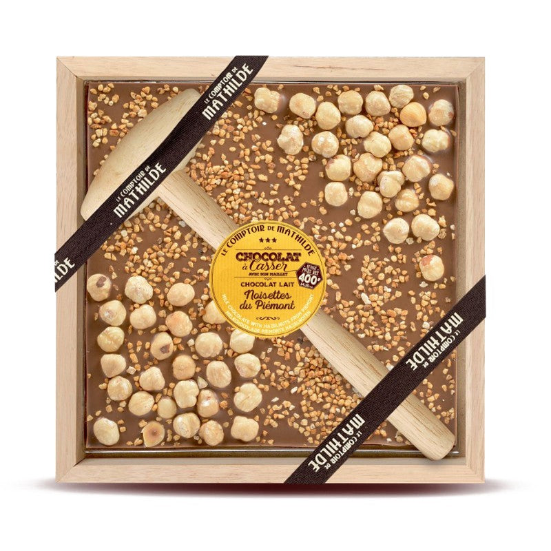 Maxi milk tablet with Piedmontese hazelnuts with hammer 400g - Le ...