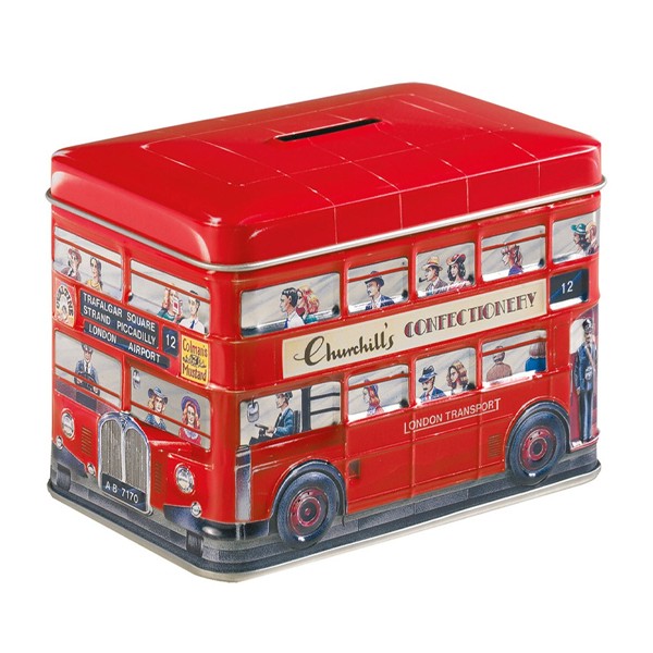 'London Bus' money box with English Toffee 200g - Churchill's — La ...